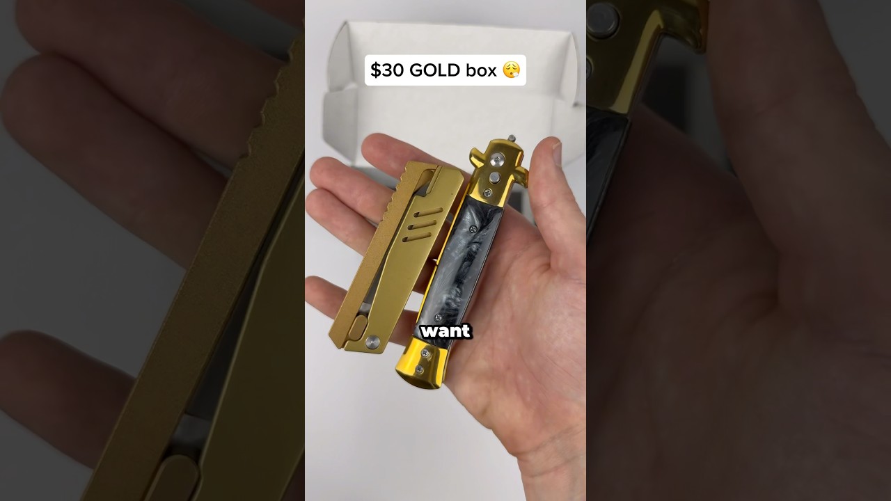 He DIDN’T WANT his gold mystery knife box? #knives #mysteryknives #edcknife #unboxing #tactical