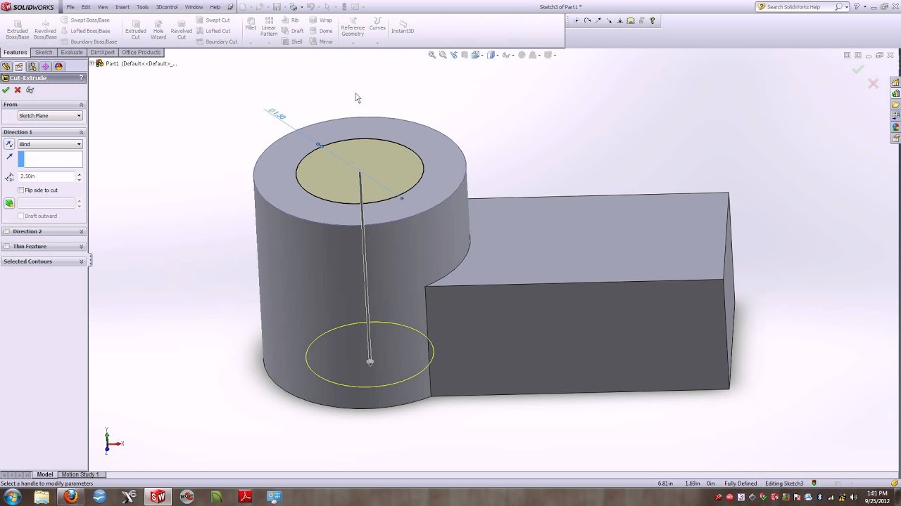 Solidworks Bracket (Lesson 3)