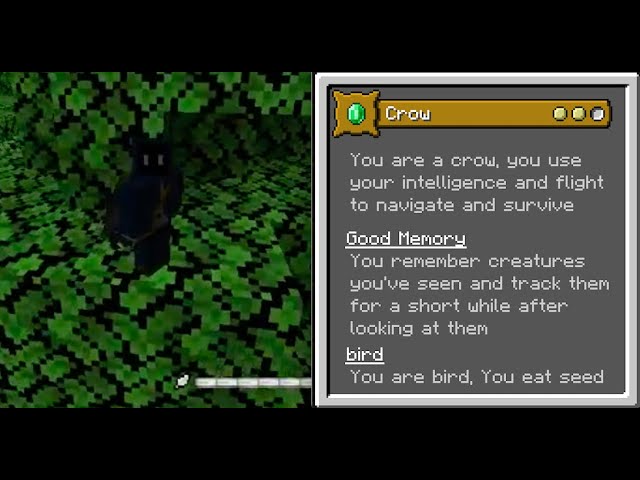 Crow origin Minecraft Data Pack