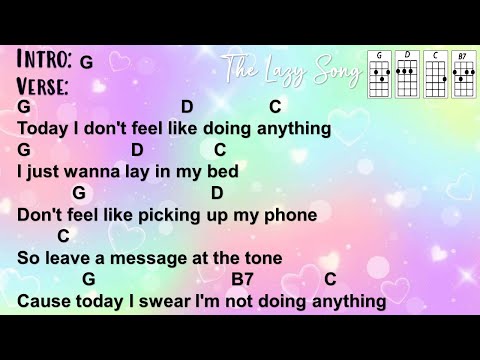The Lazy Song - Bruno Mars (Ukulele Play Along)