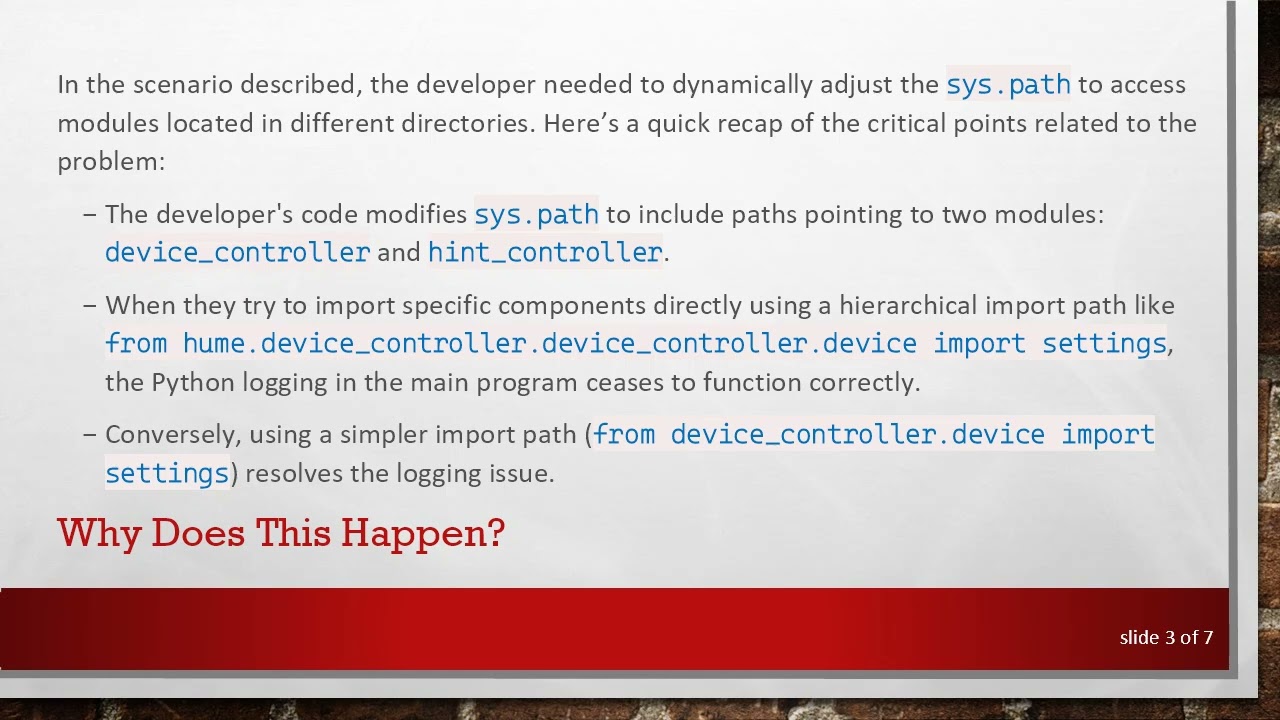 Resolving sys.path Issues: A Deep Dive into Python Logging Problems