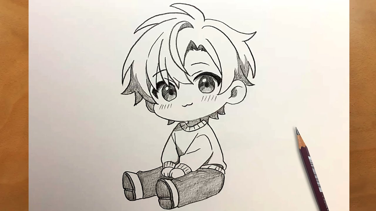 How to Draw a Cute Anime Boy Step by Step || Easy Chibi Drawing Tutorial || Anime Sketch