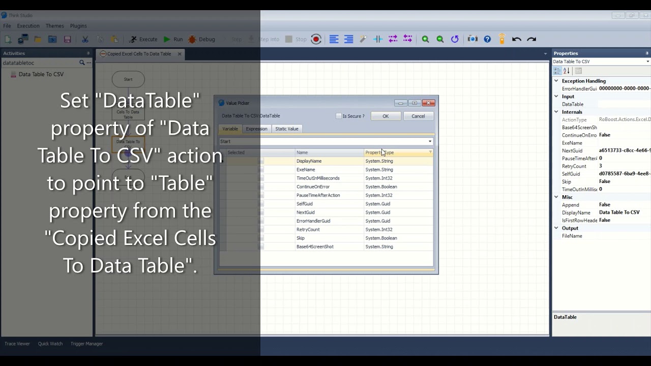 ThinkSense.AI - Copied Excel Cells To Data Table