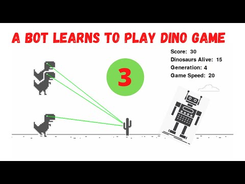 Create a Bot that Learns to Play Chrome Dino Game by Itself in Python, #3: Bot Created