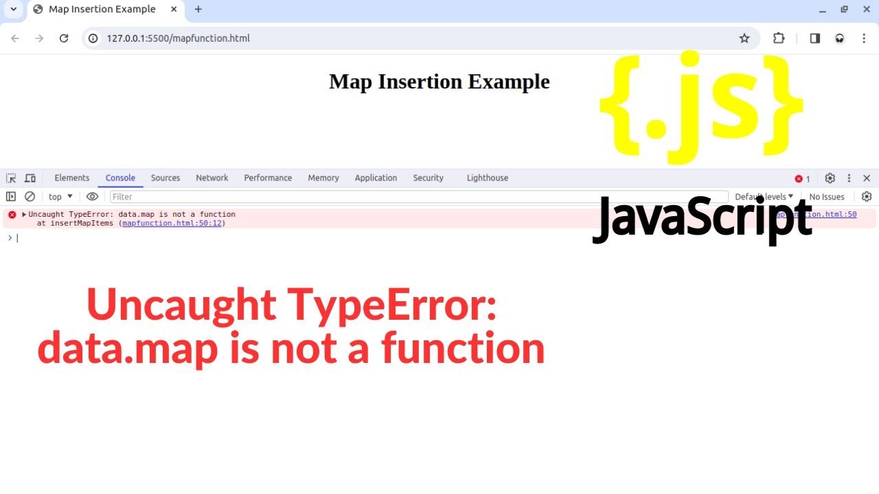 How to fix Uncaught TypeError: data.map is not a function in javascript | html issue fix