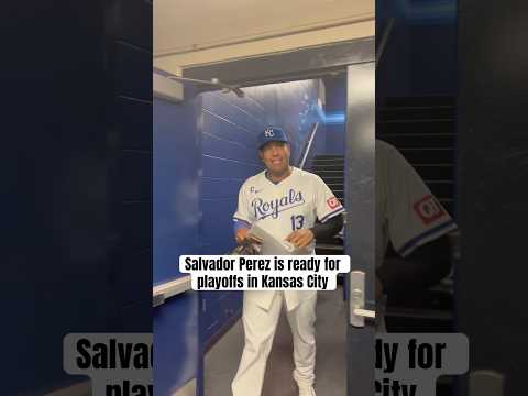 Salvador Perez has waited nine years for this moment 🥹 #royals #kansascity #mlbplayoffs