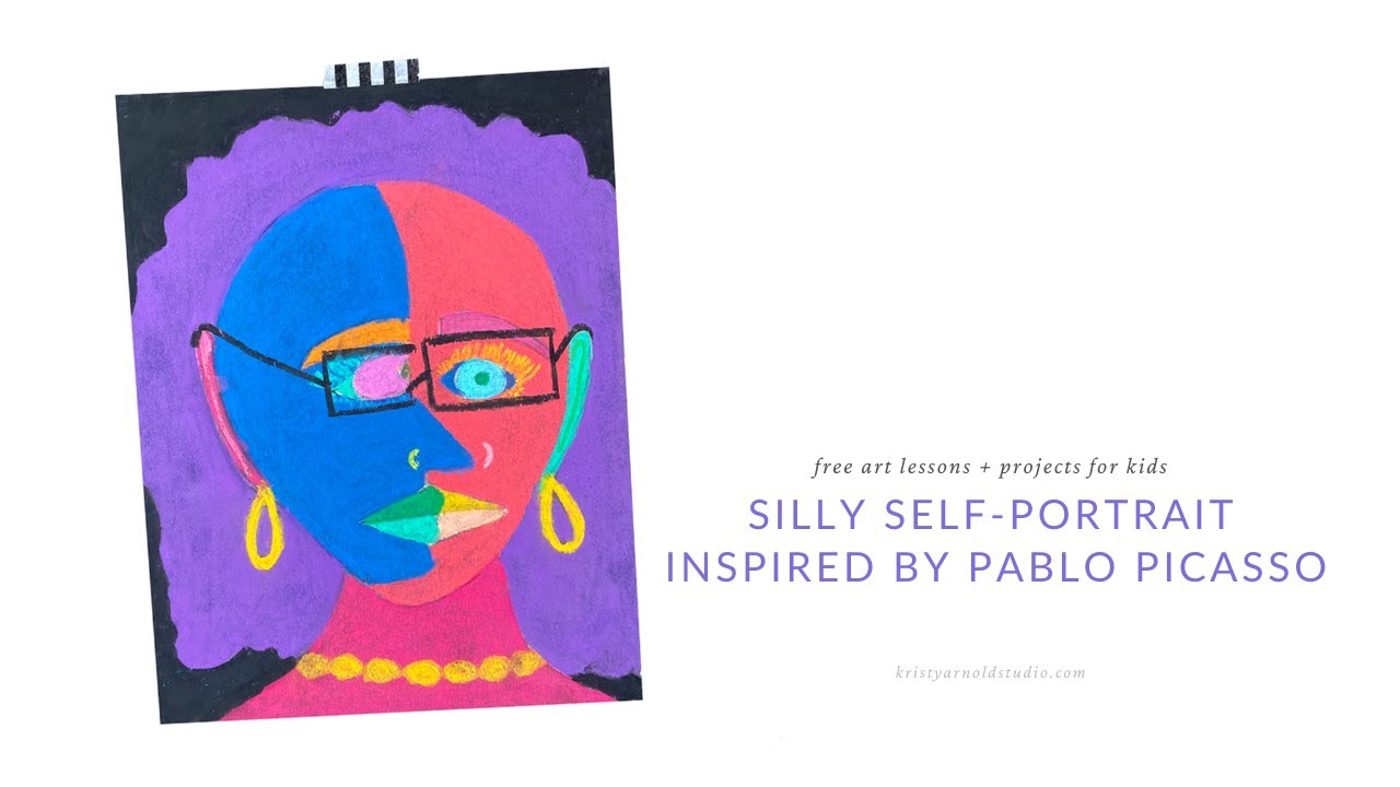 Draw a Silly Self-Portrait Inspired by Pablo Picasso // Art Lesson and Project for Kids