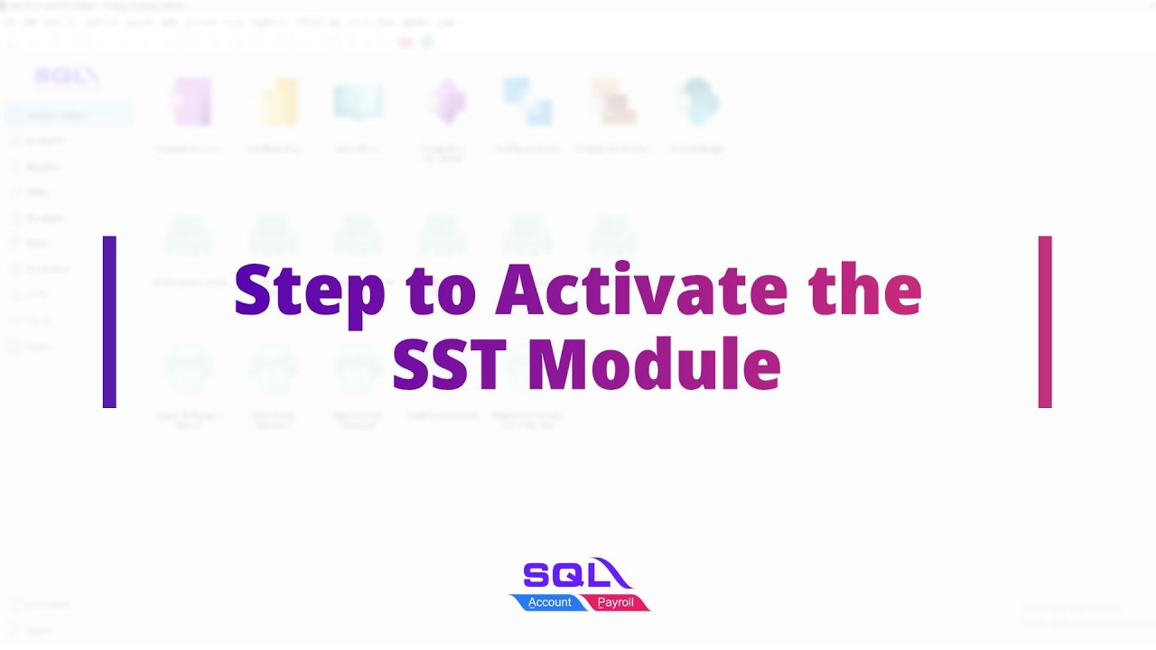 Step to Activate the SST Module