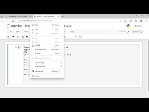 3D Scatter plot in Jupyter Notebook
