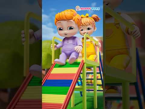 Baby Funny Video | Ladder Sliding Cartoon For Kids | Happy Tots #toddlers #cartoon #kidsvideos