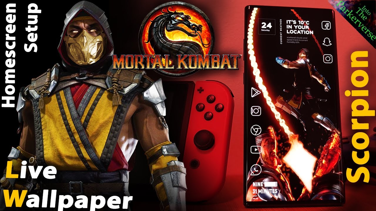 Mortal Kombat - Scorpion - Live Wallpaper & Android setup - Customize your Homescreen - EP56 (MK11)