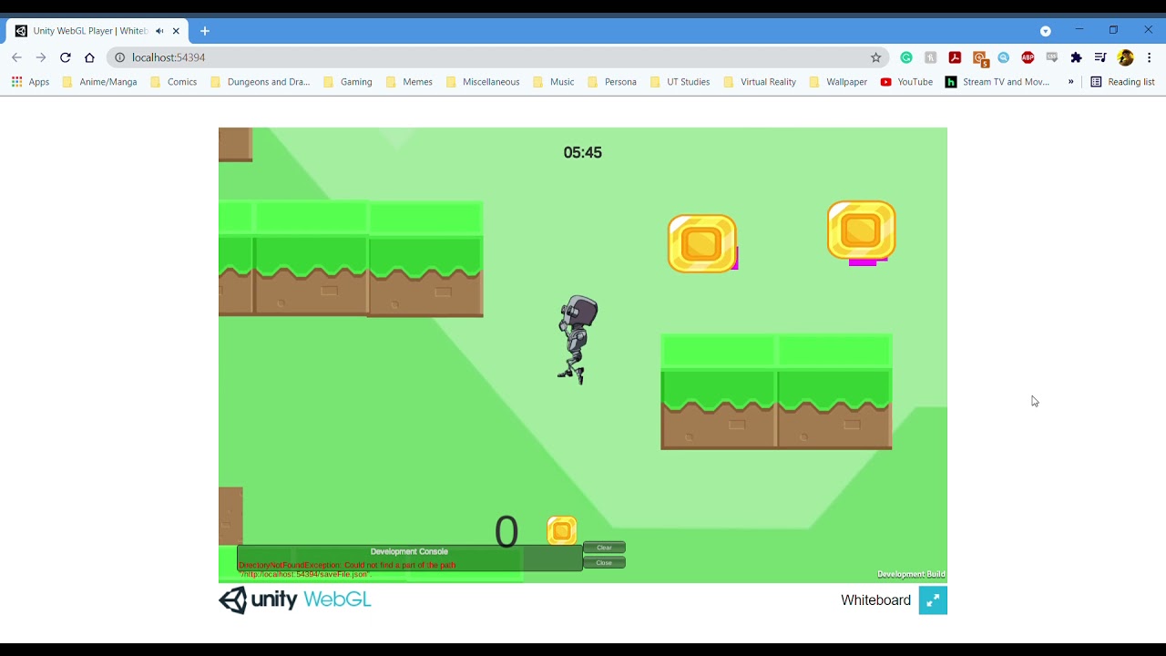 Unity WebGL Player and menu showoff