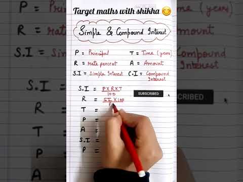 Comparing Quantities Simple Interest Important Formulas #shorts #youtubeshorts
