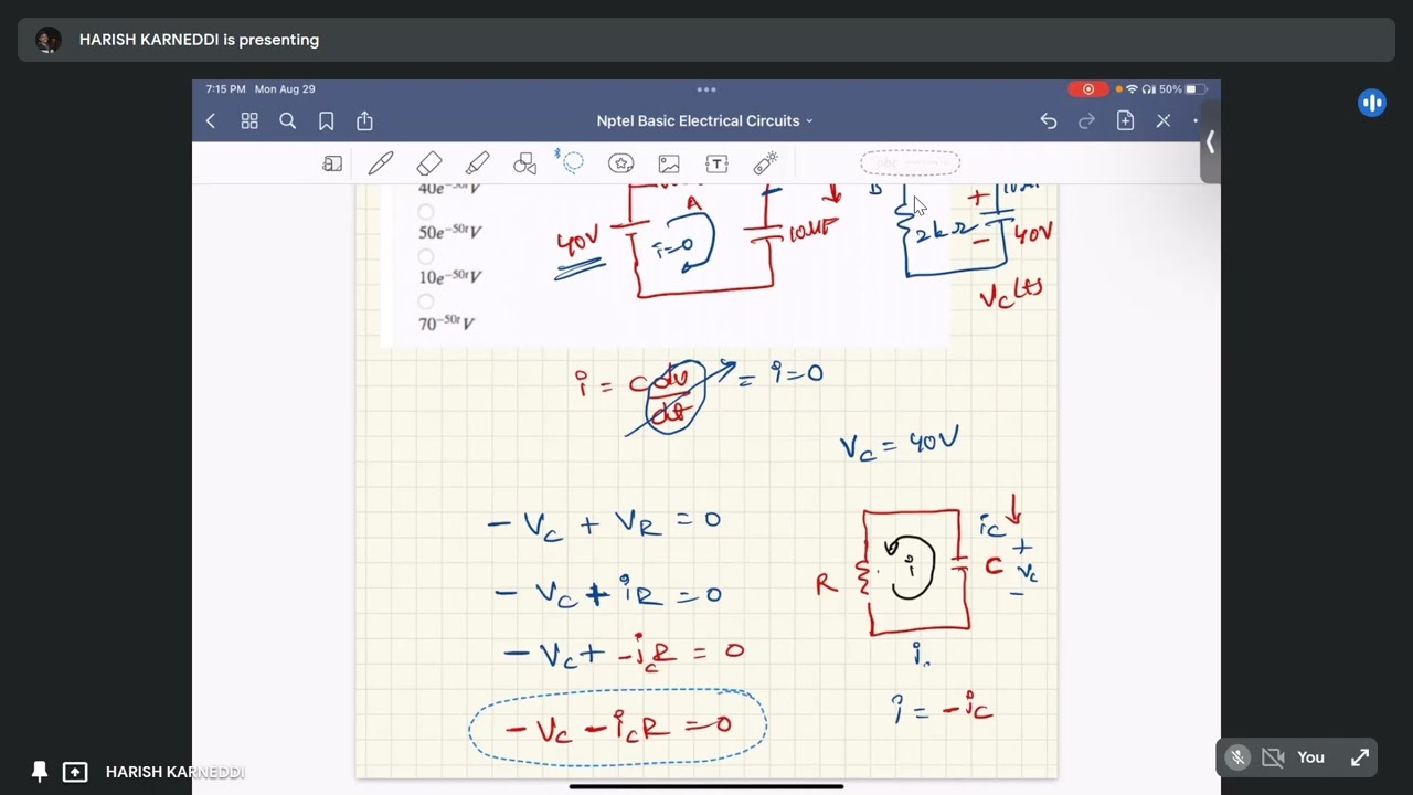 DC Transients | Basic Electric Circuits: Problem-solving Session | Assignment - 5 |NPTEL-TA| PMRF