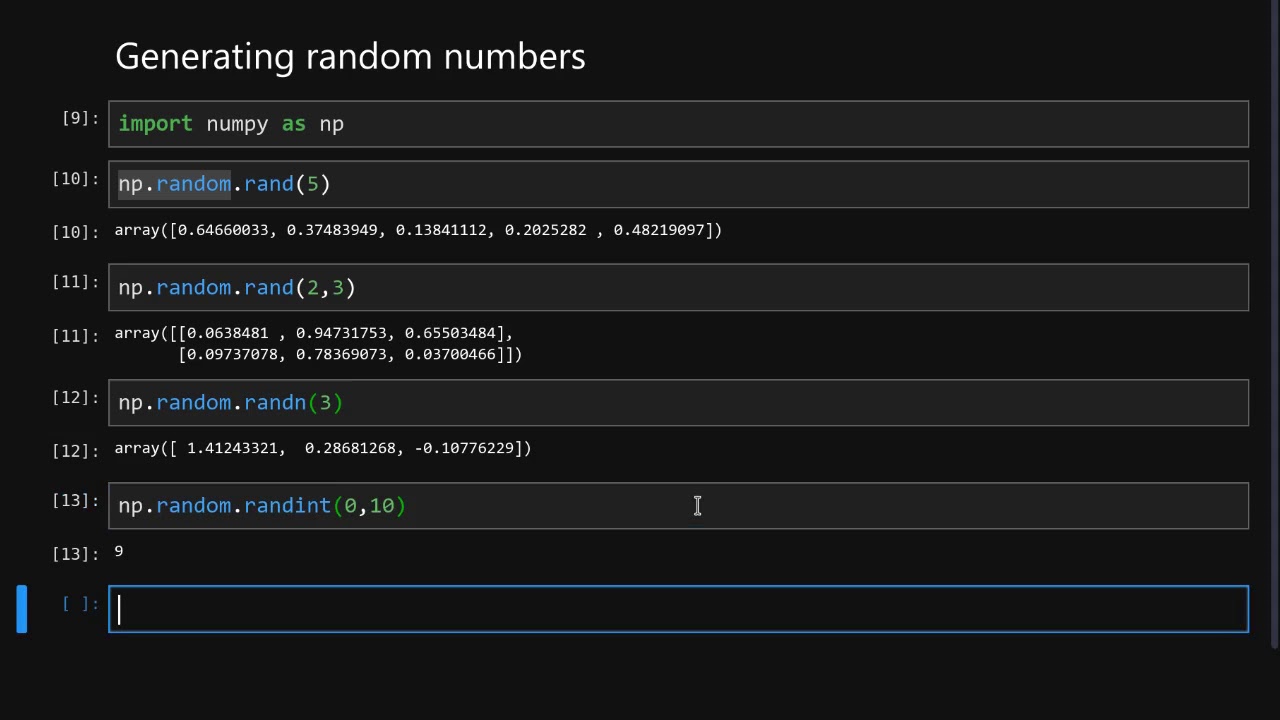 Generating Random Numbers with NumPy - Python for Data Science and Machine Learning