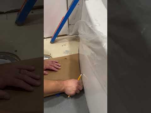 Tip of the day: Use cardboard and washer to scribe your cut