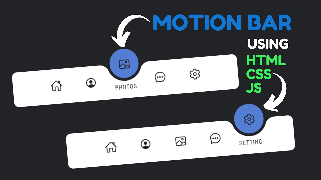 Magic Motion Menu Bar using HTML CSS JavaScript | Motion Effect