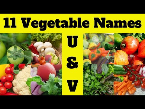 Vegetable Name Vocabulary | 11 Vegetable Names Starting with 'U&V' | Vegetables Vocabulary Part 20