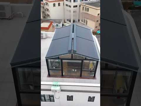 Sunshade roller blinds for glass rooms, made of all-aluminum alloy, remote control and retractable