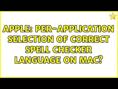 Apple: Per-application selection of correct spell checker language on Mac?