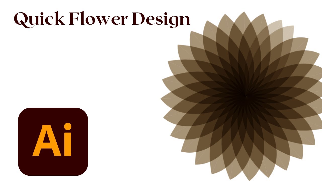 How to Create Quick Flower Design in Adobe Illustrator.