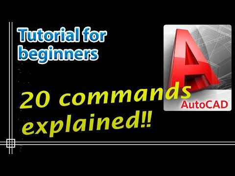 Autocad 2018 - Command Tutorial for beginners - PART 1