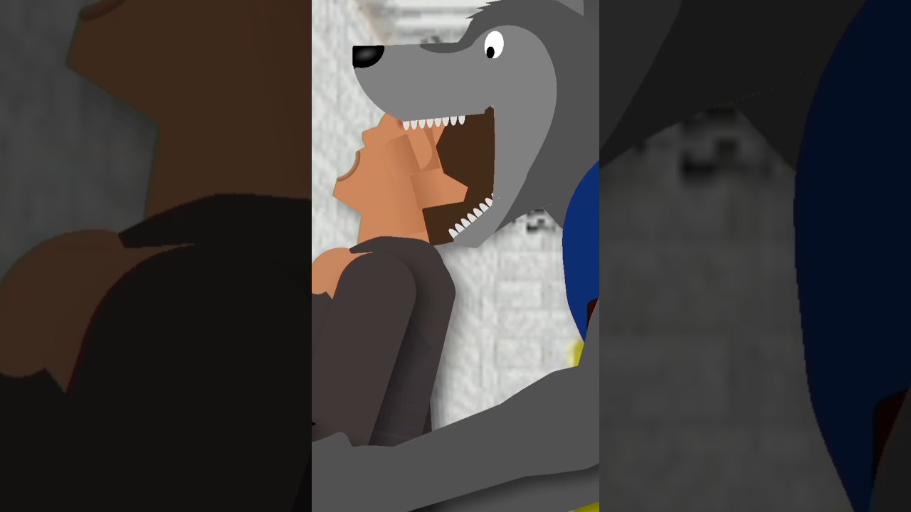 Baldi Vs The Big Bad Wolf Shorts 2 #sticknodes #analoghorror #animation #baldisbasics #fight #baldi