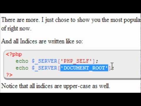 Learn Advanced PHP Tutorial | Server Super Global Variables - Mind Luster