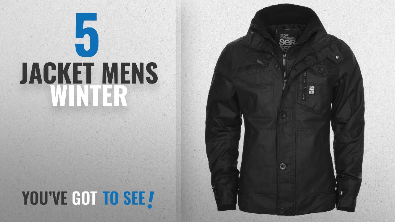 Top 10 Jacket Mens Winter [2018]: New Mens Full Zip Warm Crosshatch Jacket Padded Double Layer