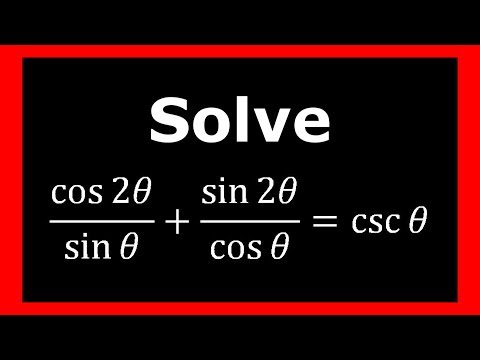 Proving a Trigonometric Identity Using Double Angle Identities (Example)