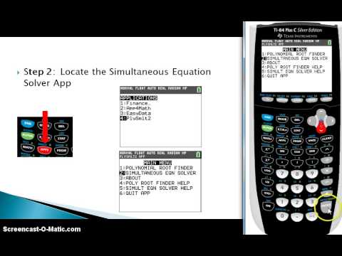 Solving Systems of Equations (TI-84 Calculator)