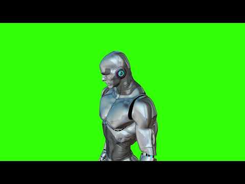 robot man,artificial intelligence image | green screen (robô, inteligência artificial, fundo verde)