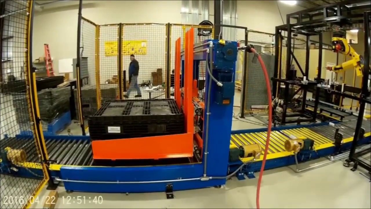 Collapsed Bin Destacker & Stacker