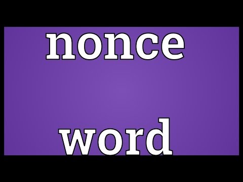 Nonce word Meaning