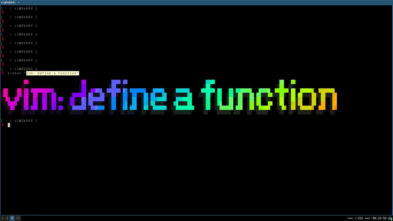 VIM (vimscript): Define a function