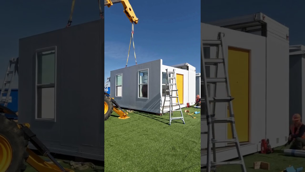 Imagine UNBOXING your next home 🤯 #thefuture #housing