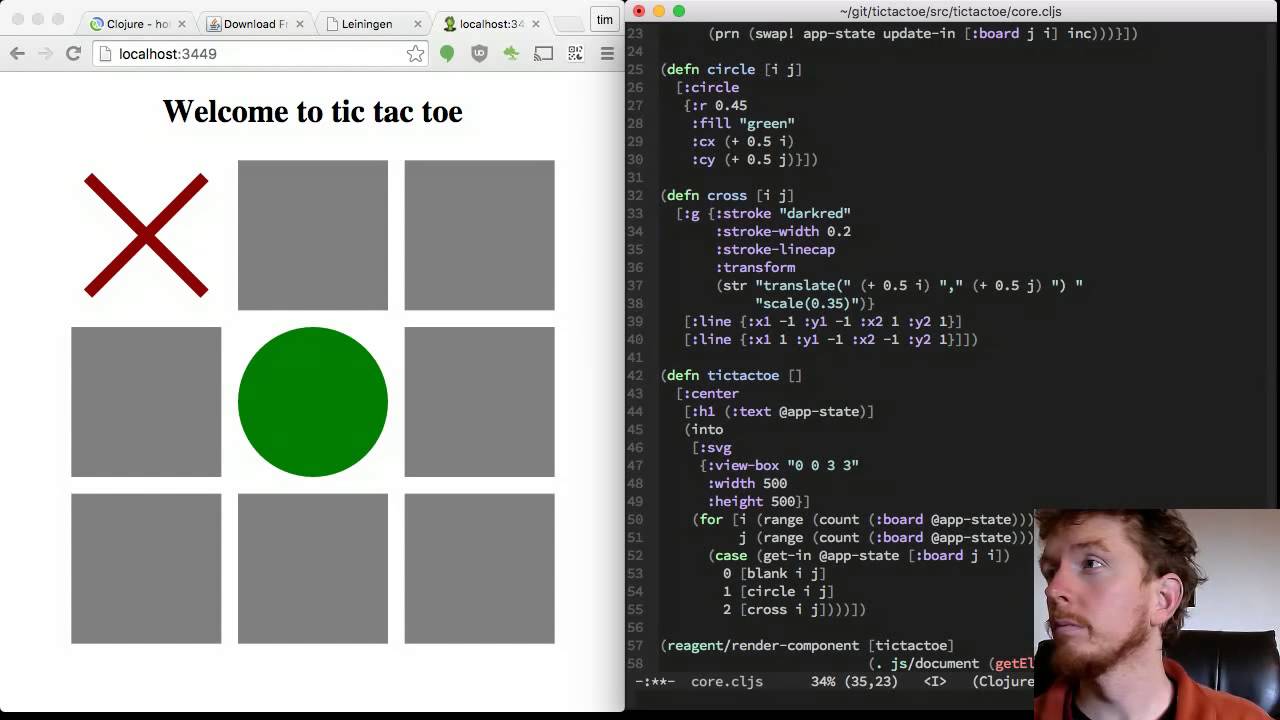 Building Tic Tac Toe in ClojureScript (Reagent/Figwheel)