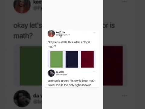 What colour is math ?
