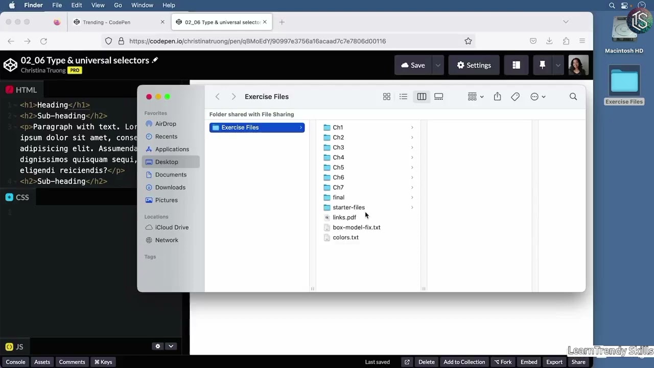 How to Complete the Exercises | CSS Essential Training