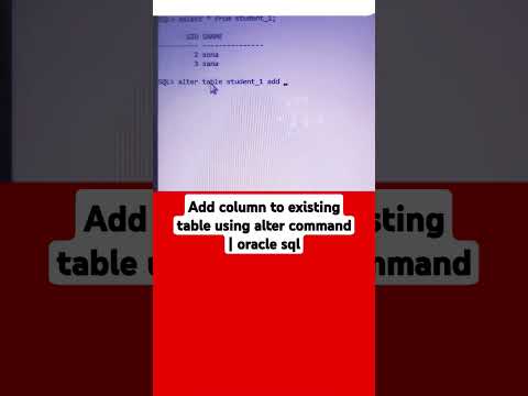 adding new column to existing table in oracle db.#Harshika_SoftwareTrainer