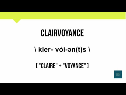 How To Pronounce Clairvoyance | Meaning | Pronunciation