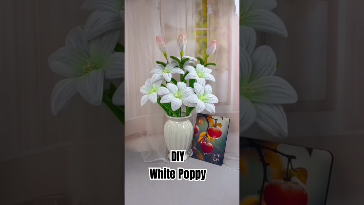 DIY White Poppy #shorts #flowers
