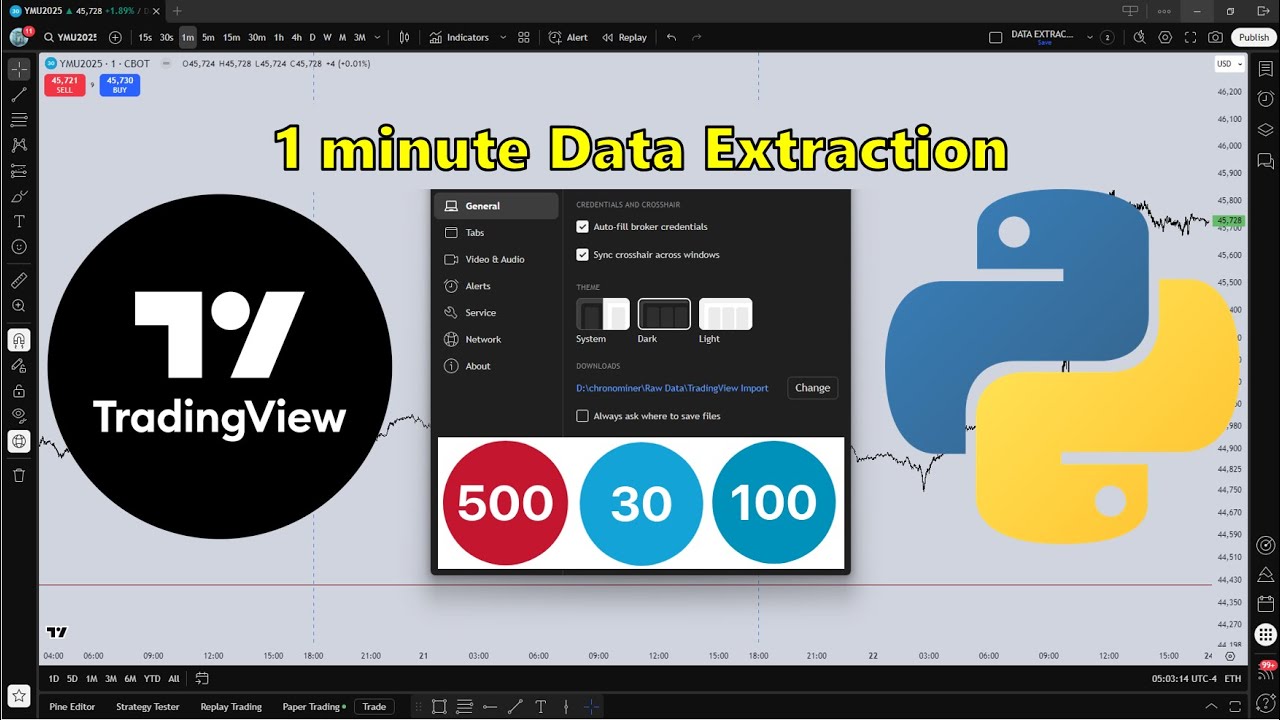 TradingView Data Extraction and Automated Data Clean Up via Python — Beginner Friendly Setup