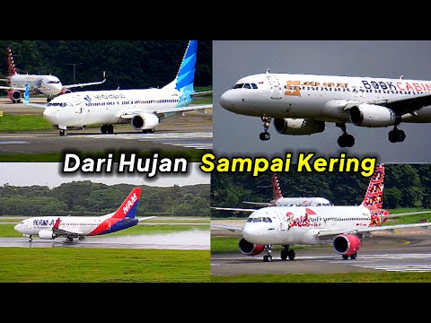 From Rain to Dry on Runway 25L of Soekarno Hatta Airport, Jakarta