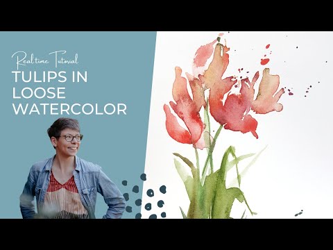 Painting Loose Watercolor Tulips