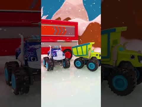 Big Rig Blaze DUMPS Snow on Crusher & Zeg! #Shorts