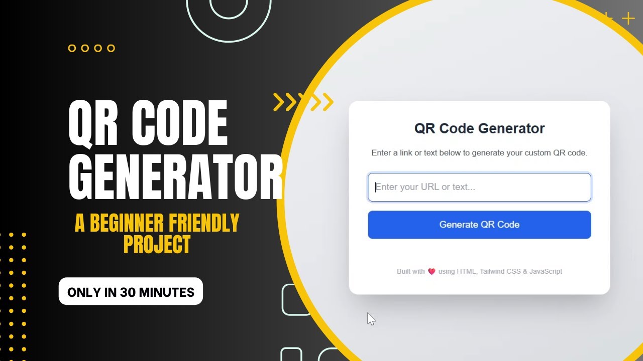 QR Code Generator Project – Step-by-Step Tutorial - with Source Code
