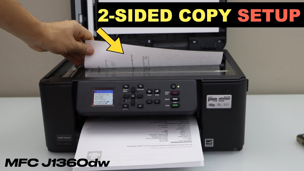 Brother MFC J1360dw 2- Sided Copy Setup - How To Enable 2 Sided Copy?