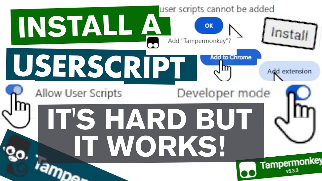 How to install a Userscript in Chrome + Tampermonkey